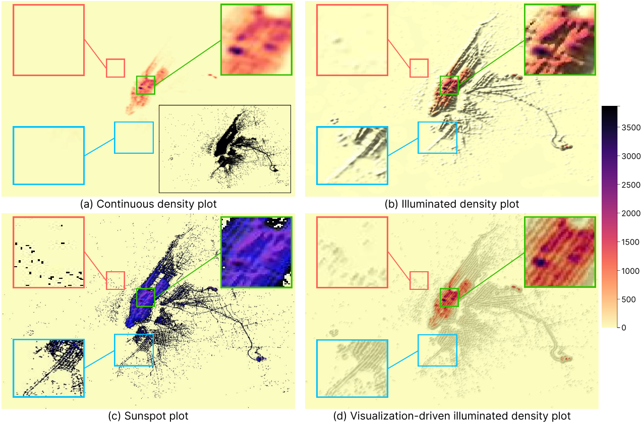 Visualization-Driven Illumination for Density Plots